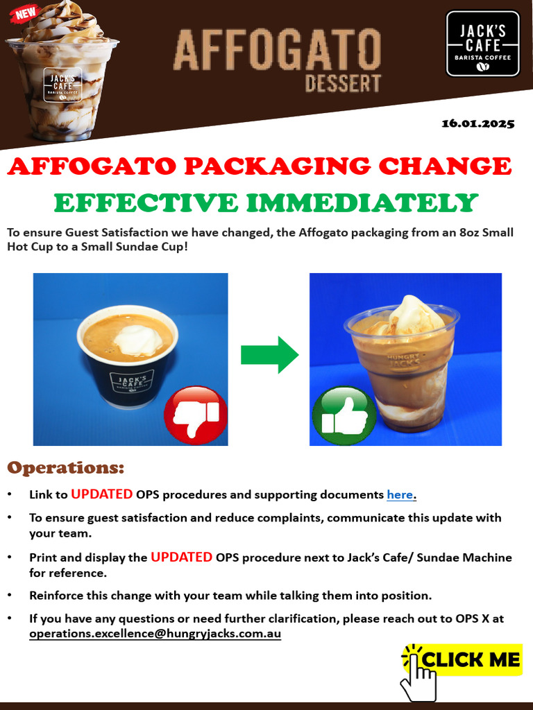 Affogato Packaging Change | PDF
