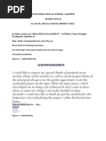 Disaster Management Project Cover Page | PDF