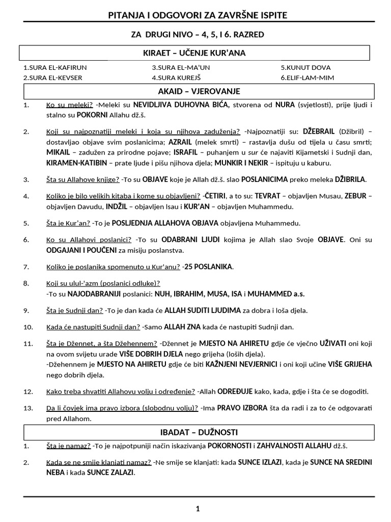 PITANJA I ODGOVORI 2nivo (2) - E128e95d E16e 4c8e b57d E1d0293147cd | PDF