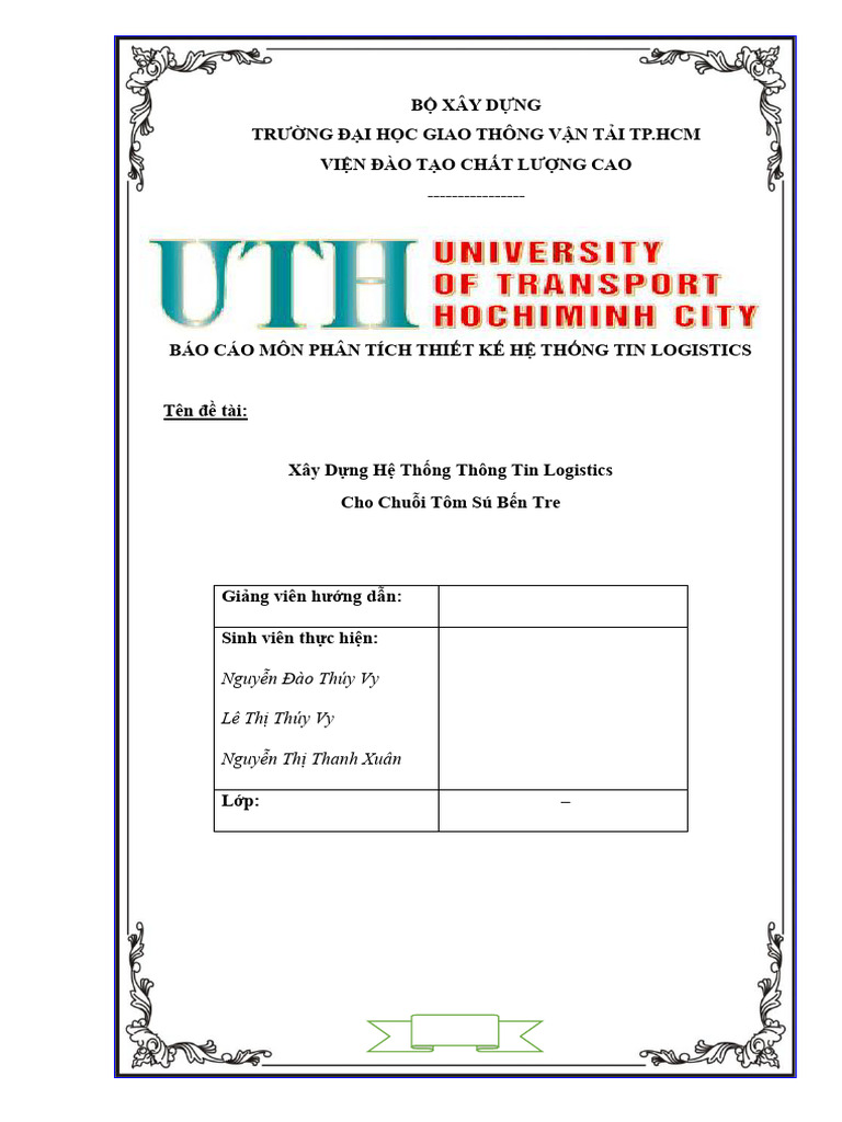 Báo Cáo HTTT Logistics Mau Huong Dan | PDF
