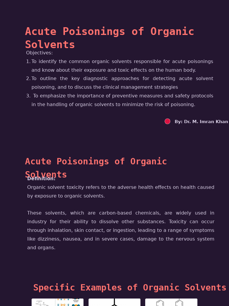 Overview of Organic Solvent Toxicity | PDF | Solvent | Toxicity