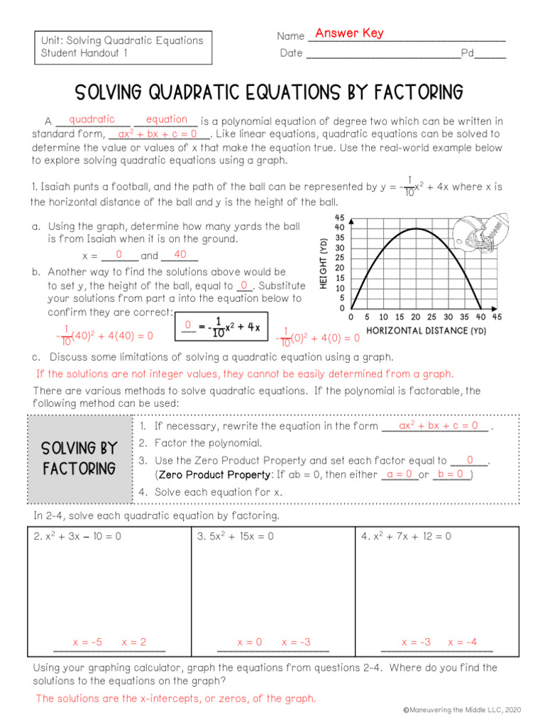 Solving Quadratic Equations Guide | PDF | Equations | Quadratic Equation