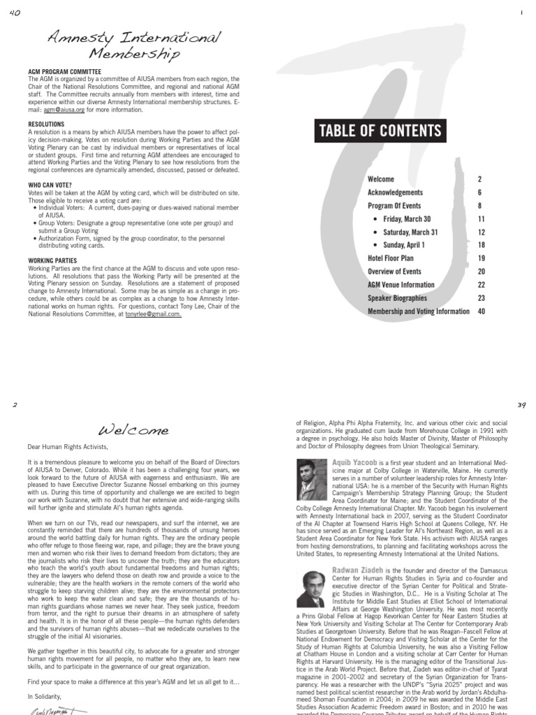 Amnesty International AGM Guide | PDF | Amnesty International | Human ...