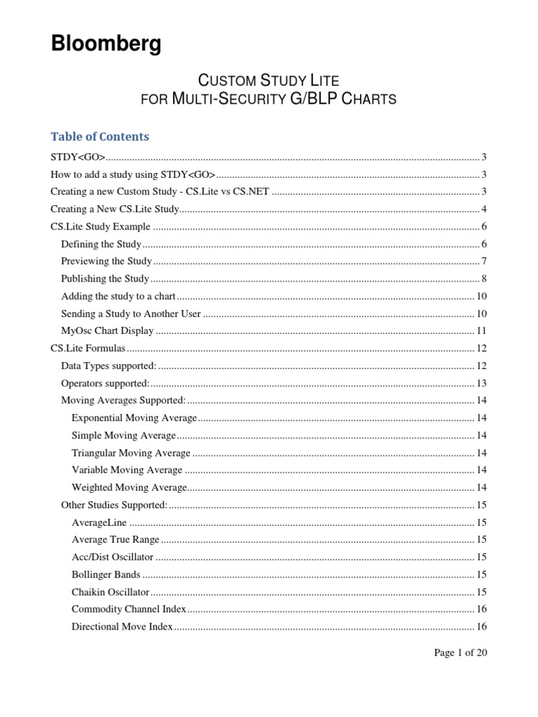 Bloomberg: C S L M - S G/BLP C | Download Free PDF | Moving Average | Parameter (Computer ...