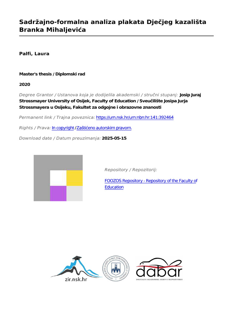 Palfi Sadrzajno-Formalna Analiza | PDF