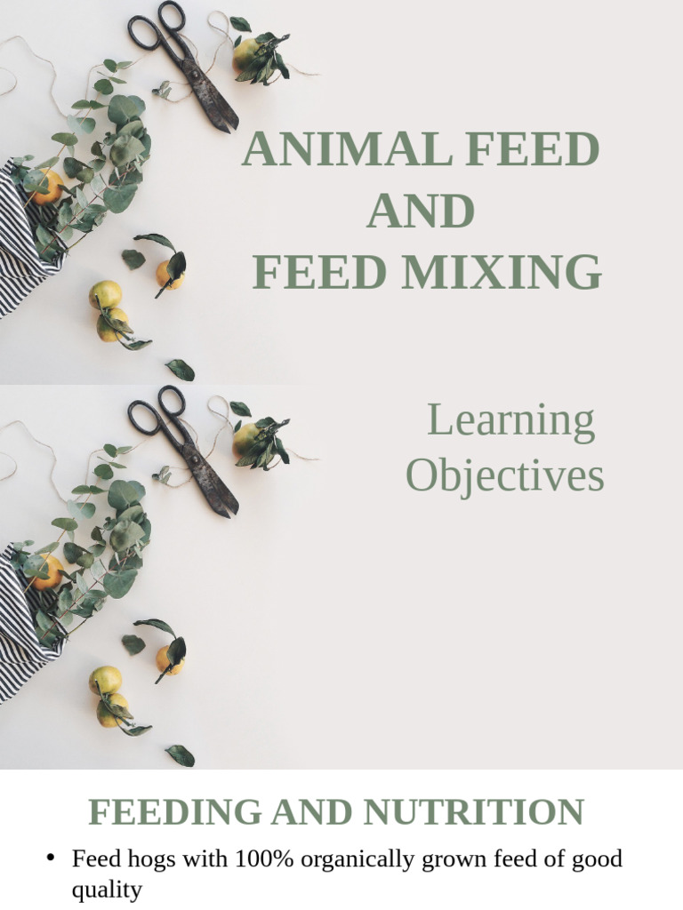Animal Feeds and Feed Mixing | PDF | Pig | Soybean