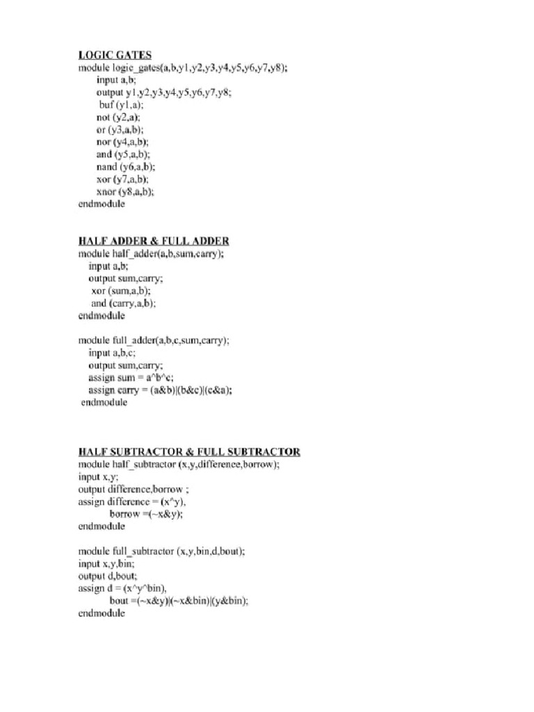 All Vlsi Programs | PDF