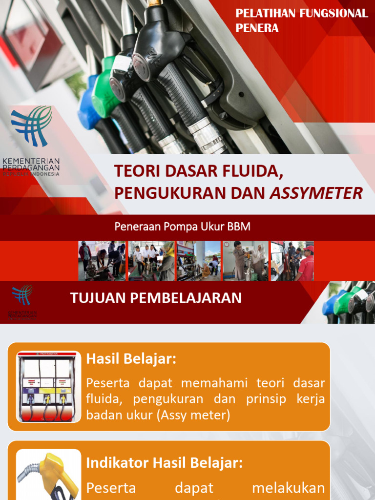 Materi 1 - Teori Dasar Fluida, Pengukuran Assy Meter | PDF