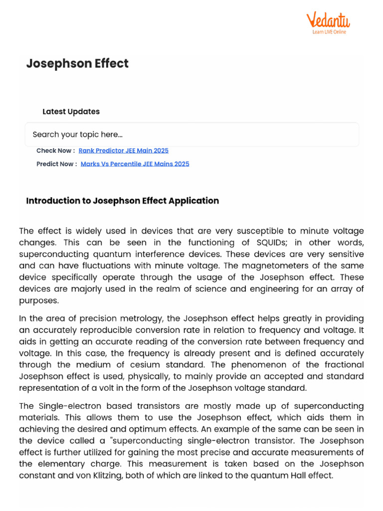 Josephson Effect | PDF