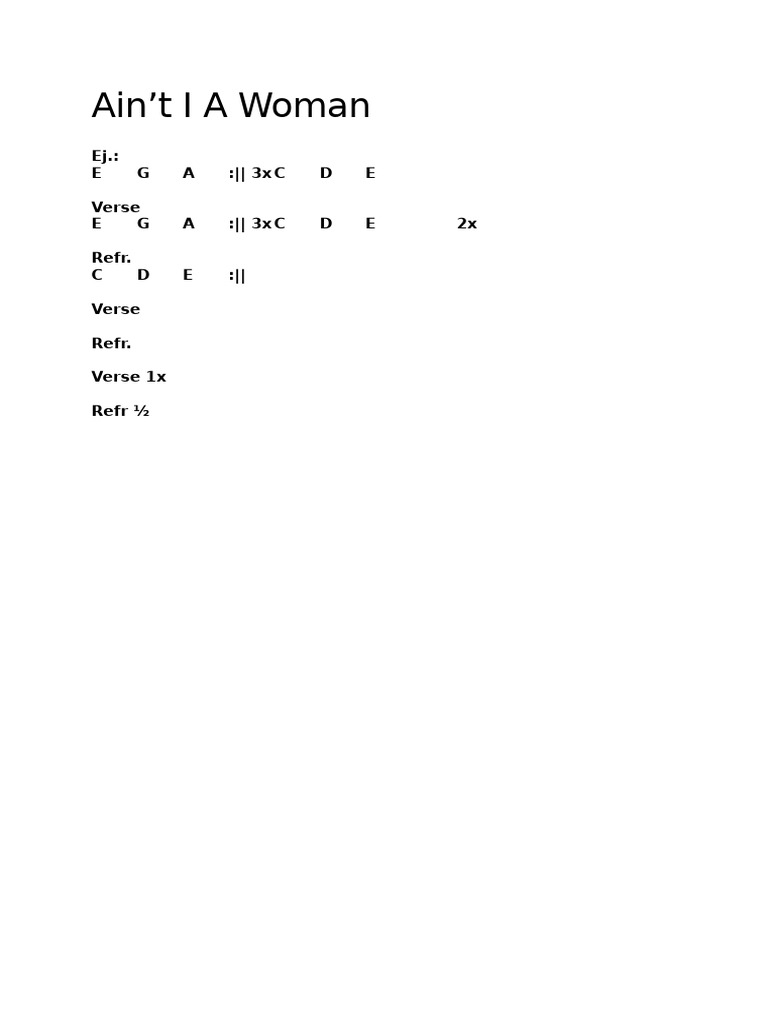 Ain't I A Woman | PDF