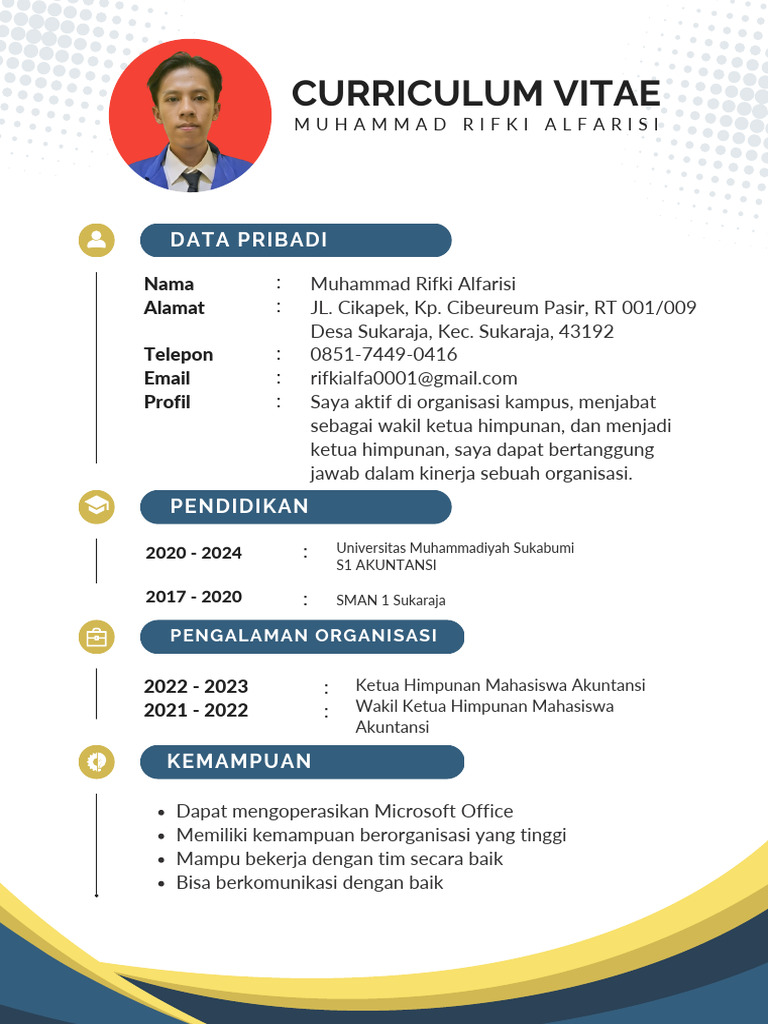 Curriculum Vitae: Data Pribadi | PDF