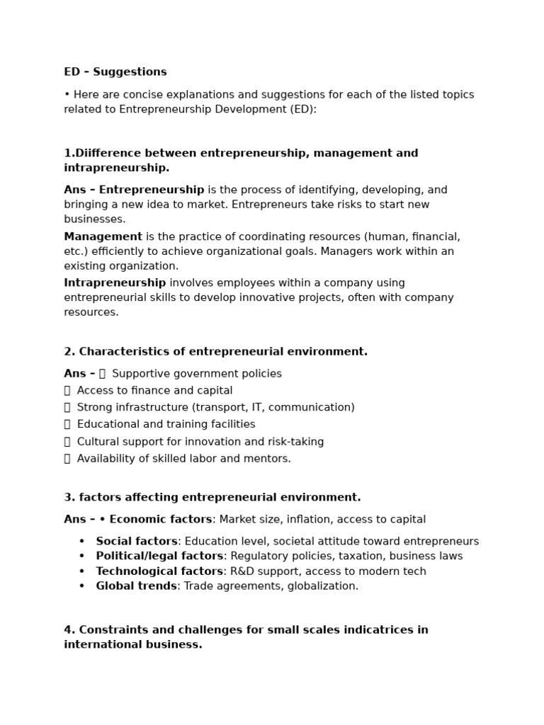 Entrepreneurship Development | PDF | Entrepreneurship | Net Present Value