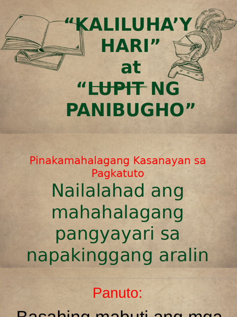 2 Kaliluhay Hari at Lupit NG Panibugho | PDF