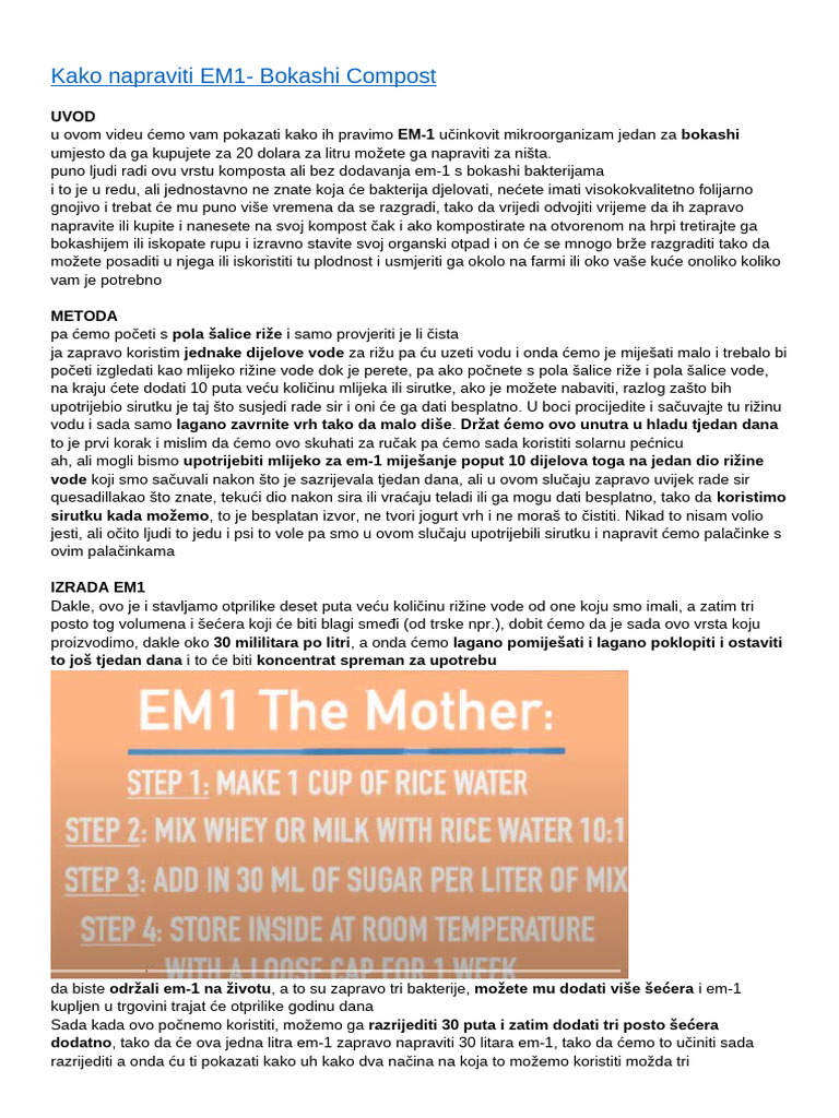 EM1 - Bokashi Kompost | PDF