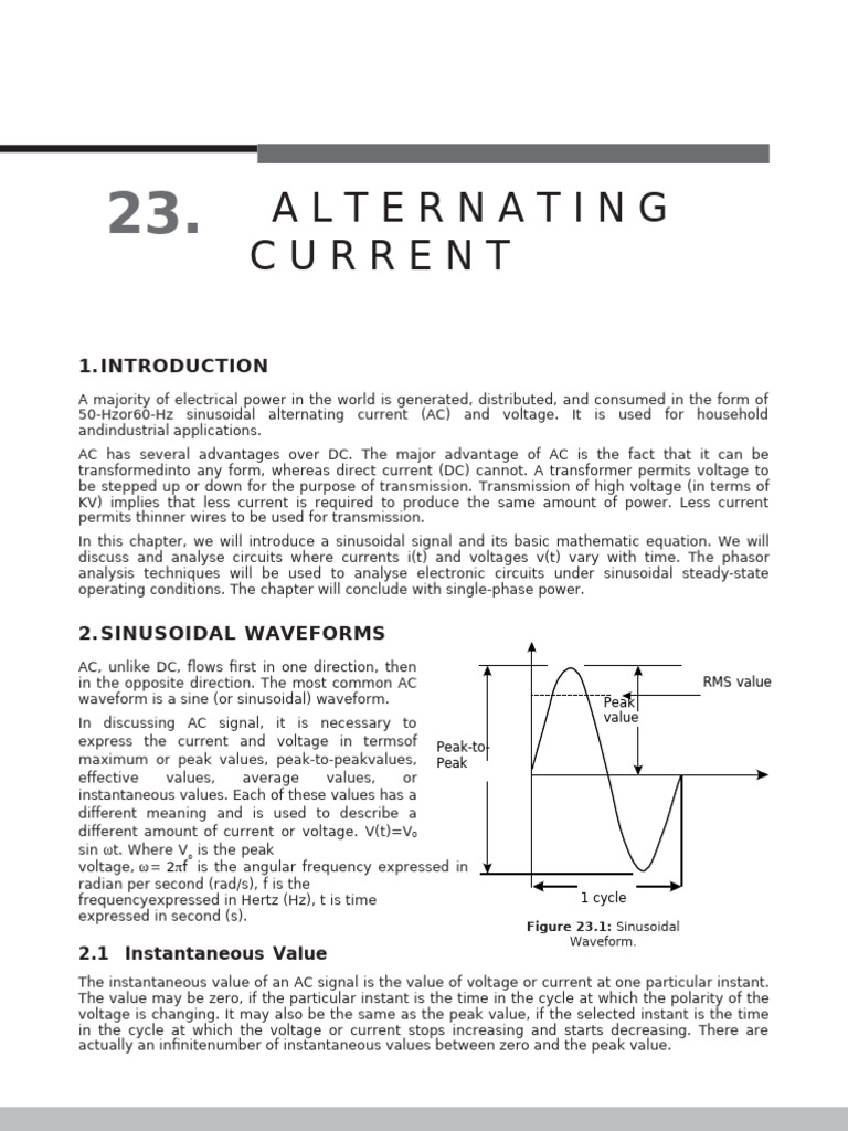 8.alternating Currenttheory | PDF | Electrical Impedance | Alternating ...
