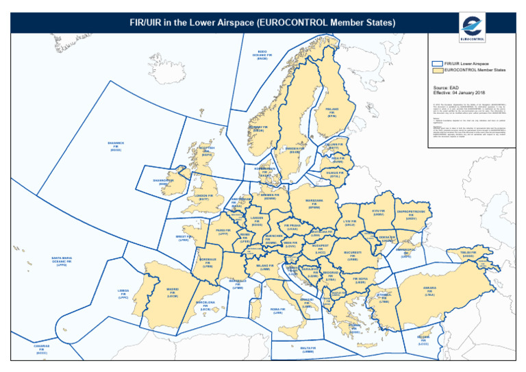 FIR/UIS Airspace Overview in Europe | PDF