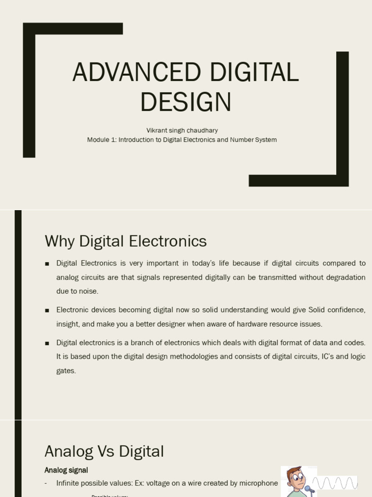 Basics of Advanced Digital Design | PDF | Analog To Digital Converter | Analogue Electronics