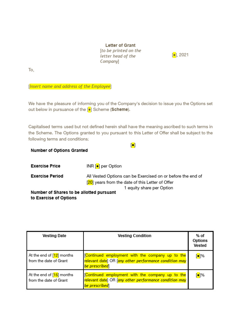 Trica - Open Source Policy - Grant Letter | PDF | Vesting | Justice