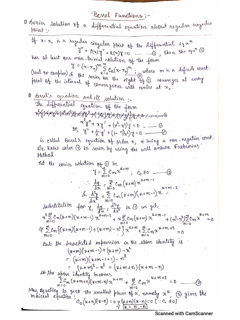 Bessel's Function | PDF