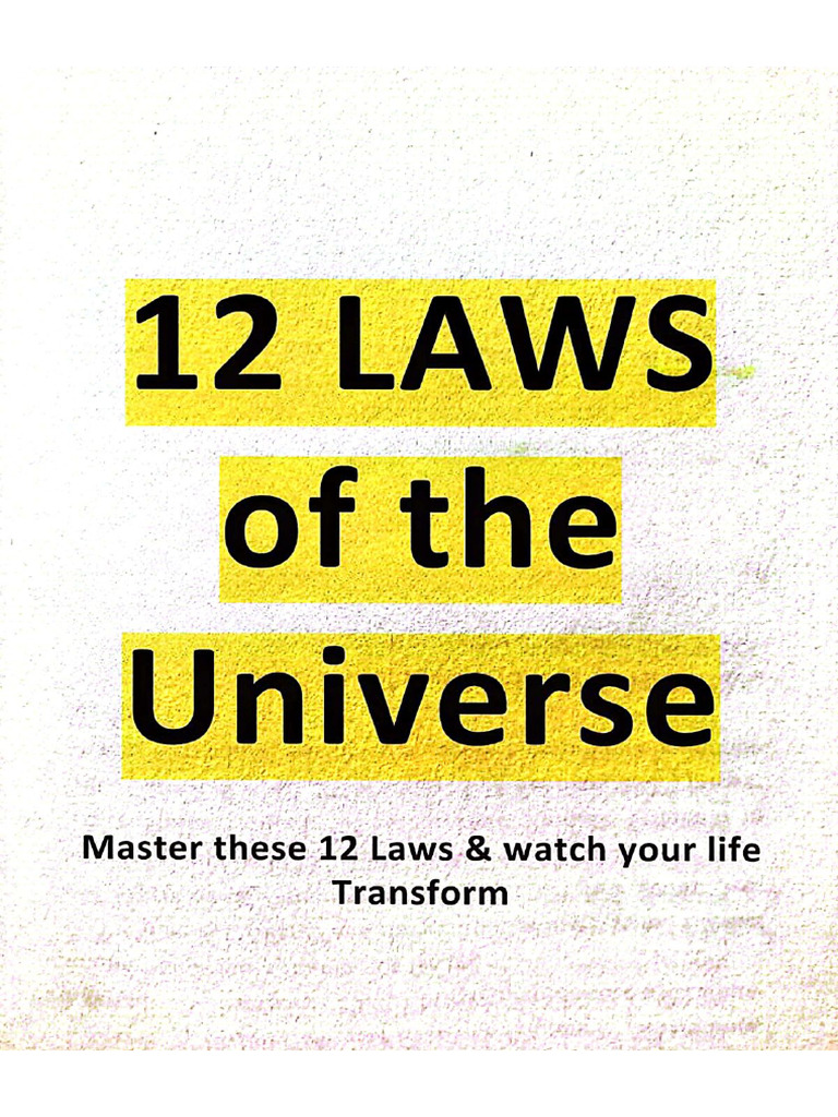 12 Laws of The Universe | PDF