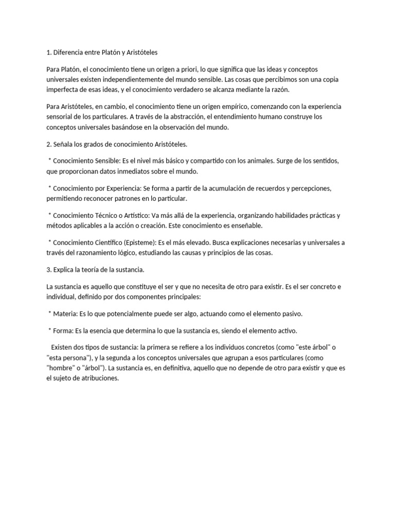 Platón y Aristóteles: Conocimiento y Metáfora | PDF | Metáfora ...