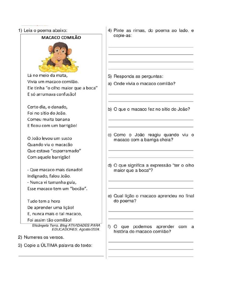 Prova de Portugues 1 | PDF