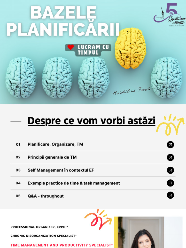 Bazele Planificarii - Diriginti | PDF