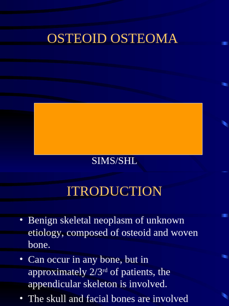 Overview of Osteoid Osteoma | PDF | Bone | Radiology