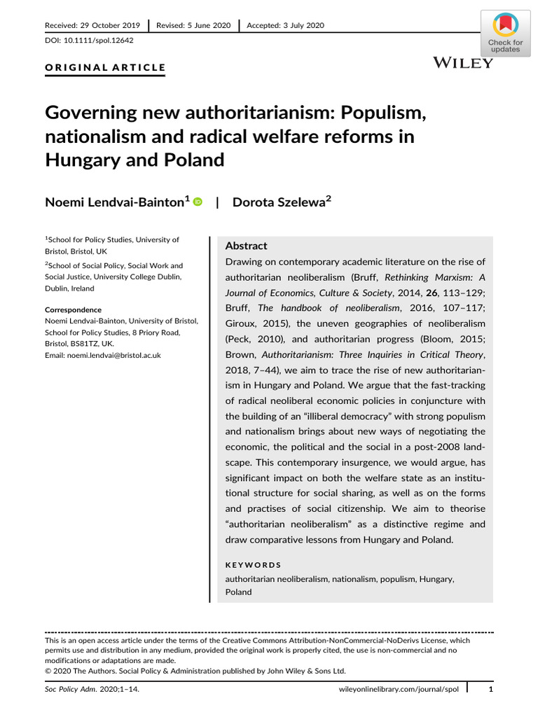 Governing New Authoritarianism Populism Nationalis | PDF | Populism ...