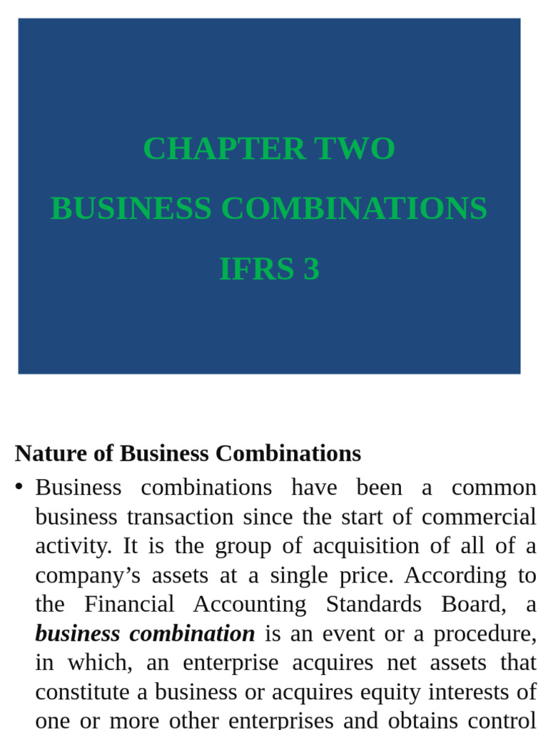 Understanding Business Combinations in IFRS | PDF | Goodwill ...