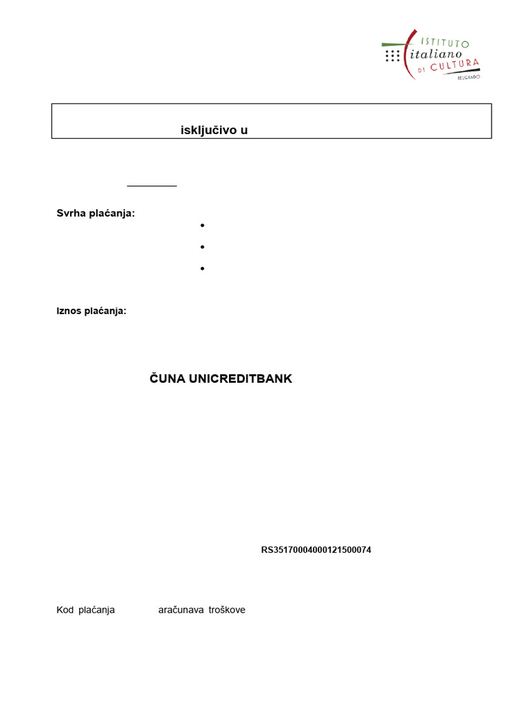 Nova Uplatnica | PDF