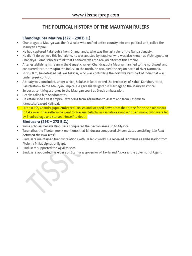 The Political History of The Mauryan Rulers | PDF | Ashoka