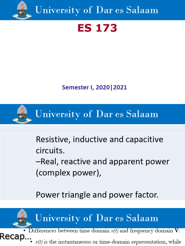 ES 173 Lecture 10 - Power Triangle and Power Factor | PDF | Ac Power | Electrical Impedance