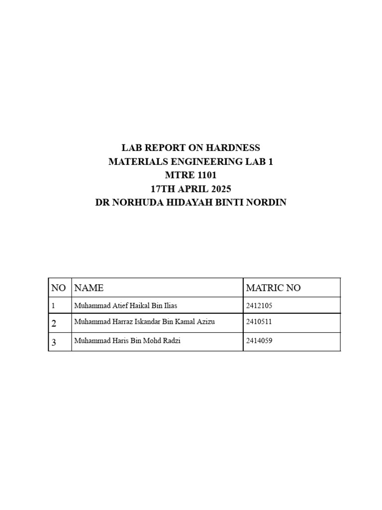 Rockwell and Brinell Hardness Analysis | PDF | Hardness | Physical Sciences