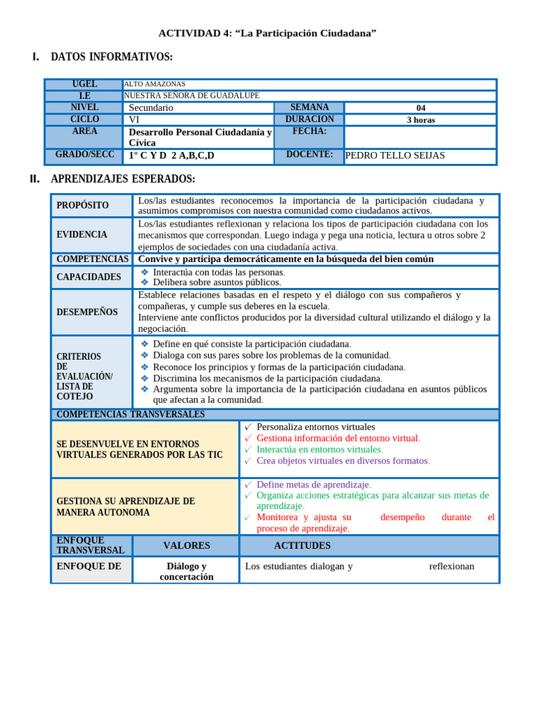 1-dpcc-ses-4-uni 7 | PDF | Participación pública | Aprendizaje
