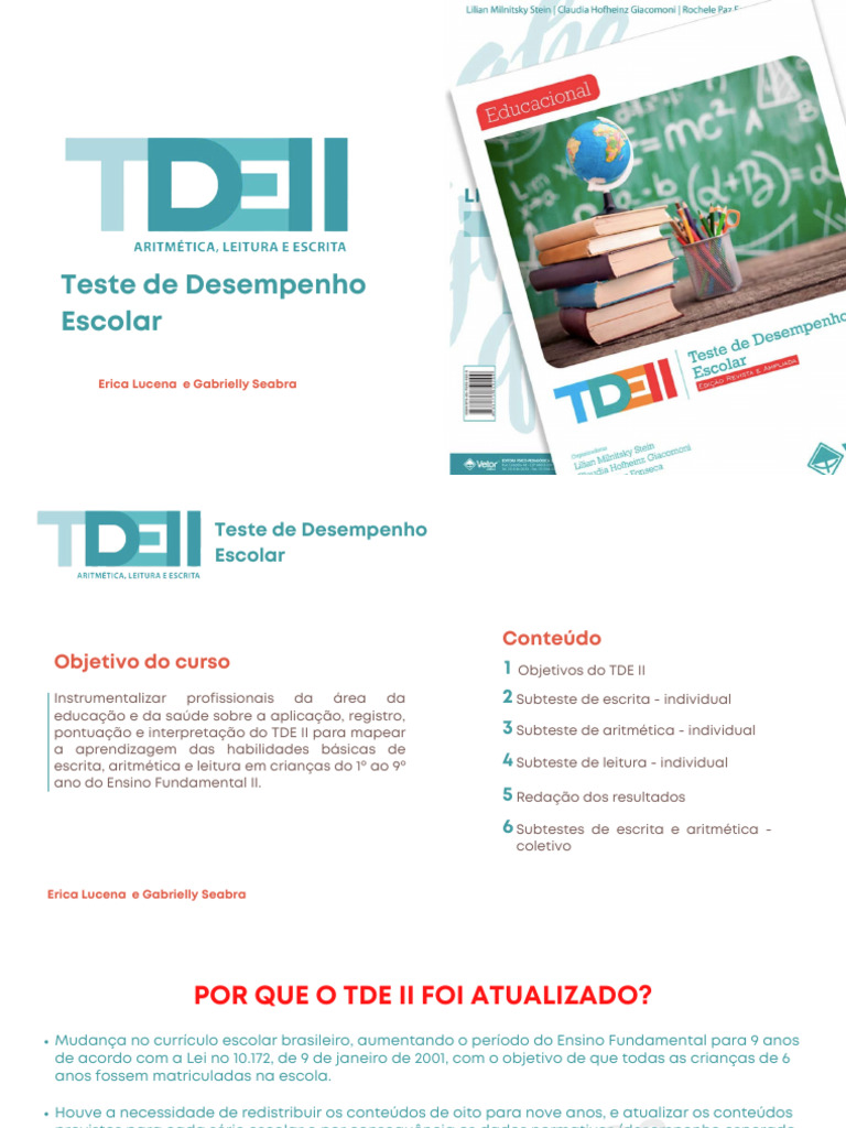 Tde II Material Do Aluno | PDF | Aritmética | Escrita