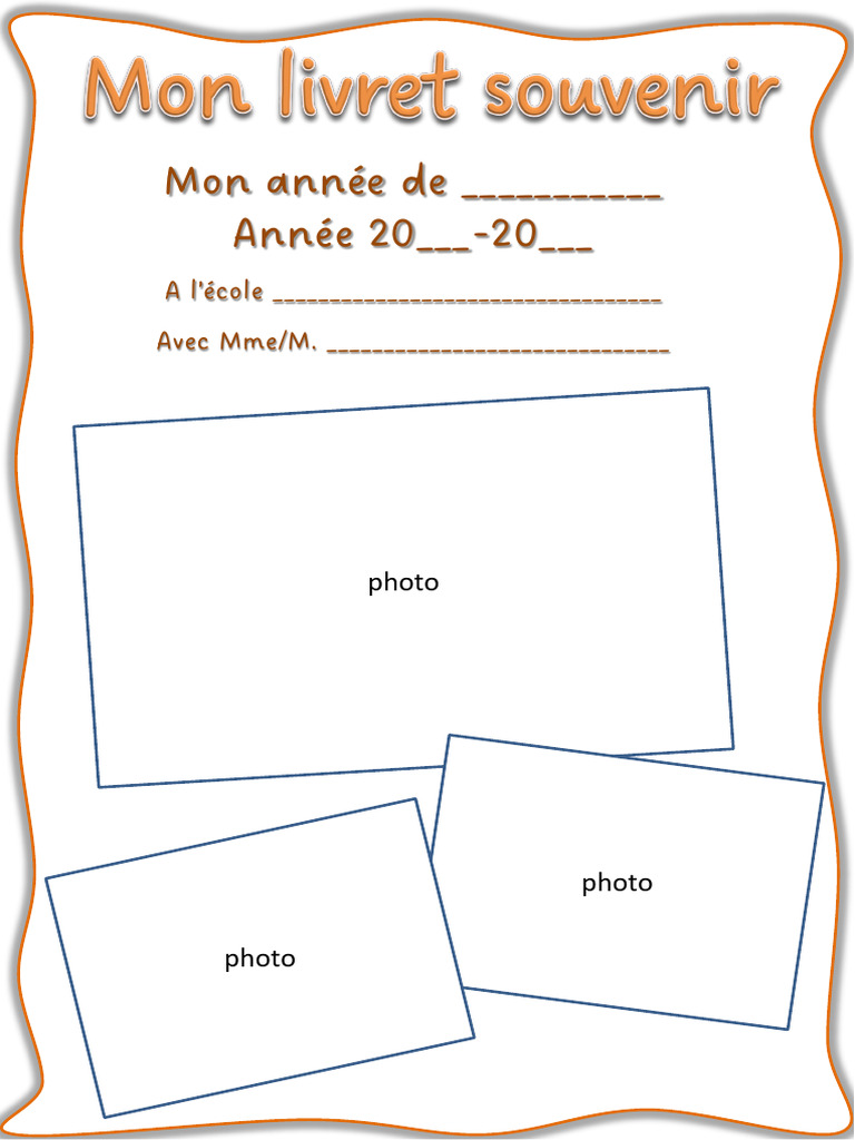 Livret souvenir de l'année scolaire | PDF