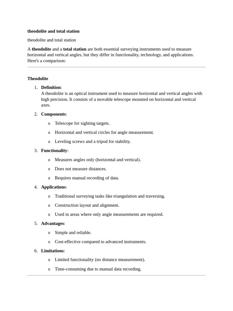 Theodolite and Total Station - Dgps | PDF | Surveying | Global ...
