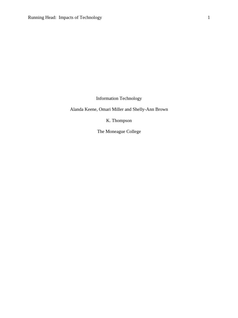 Omari Miller Group Work I.T. (1) | PDF | Computer Network | Internet