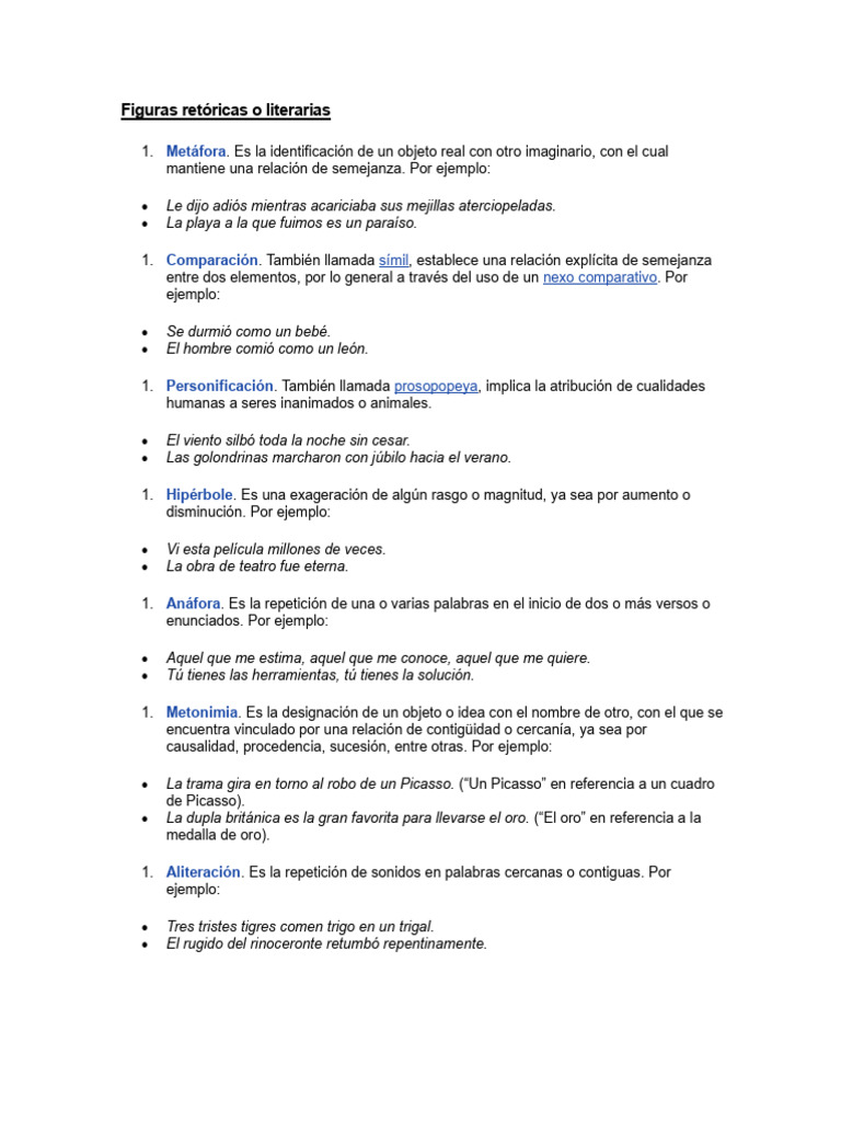 Figuras Retóricas y Ejemplos Prácticos | PDF