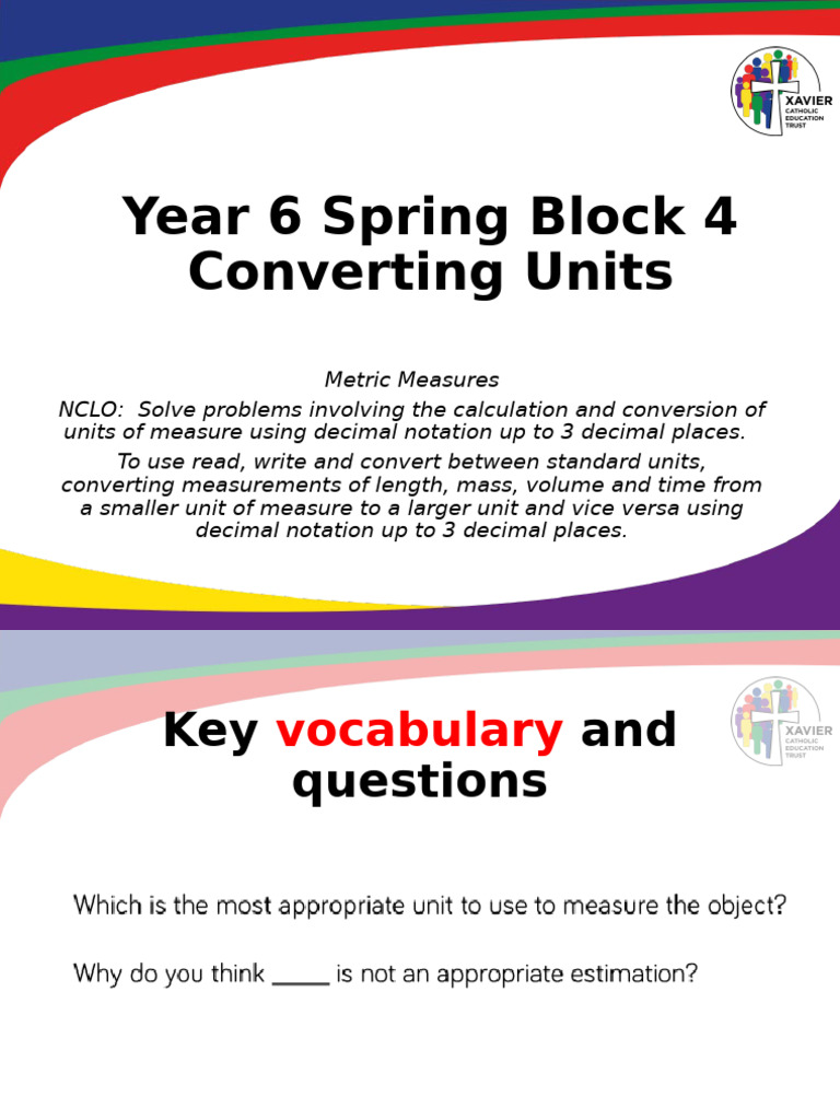 Yr6 B4 Spring Converting Units | PDF | Measurement | Volume