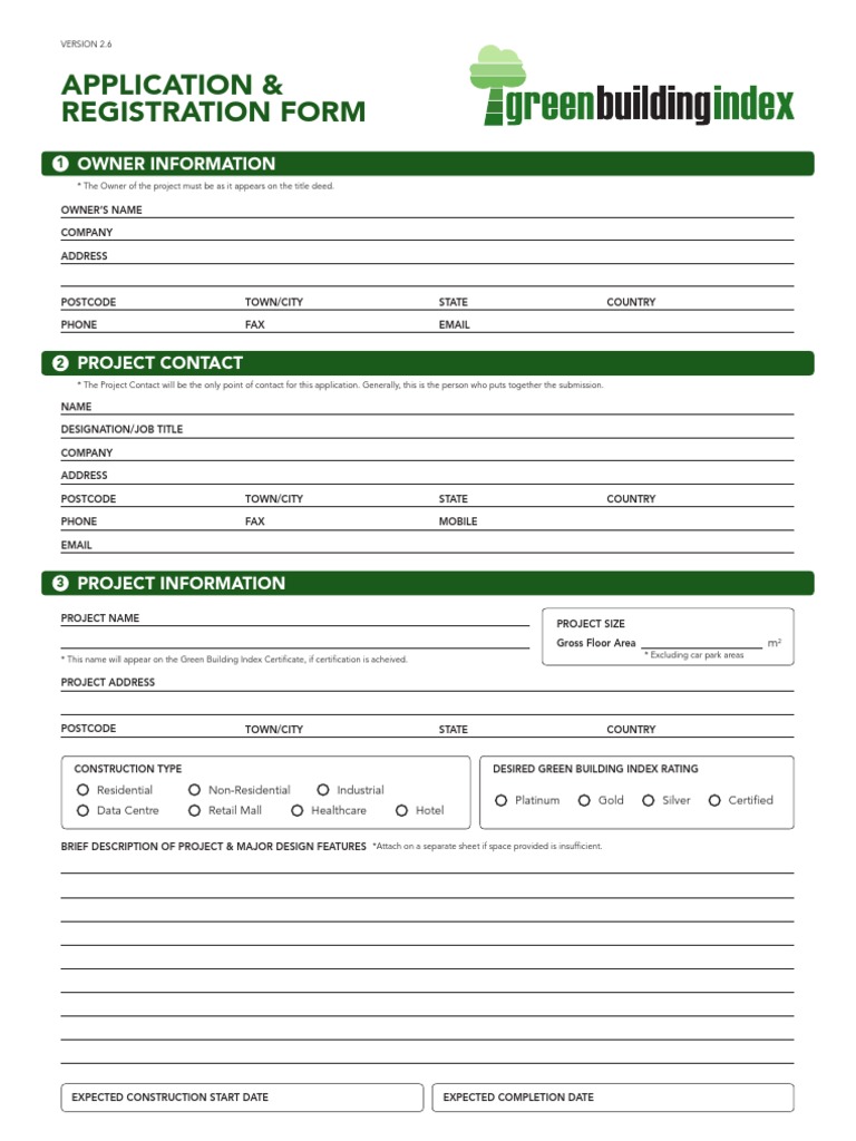 GBI Certification Application Form V2.6 | PDF
