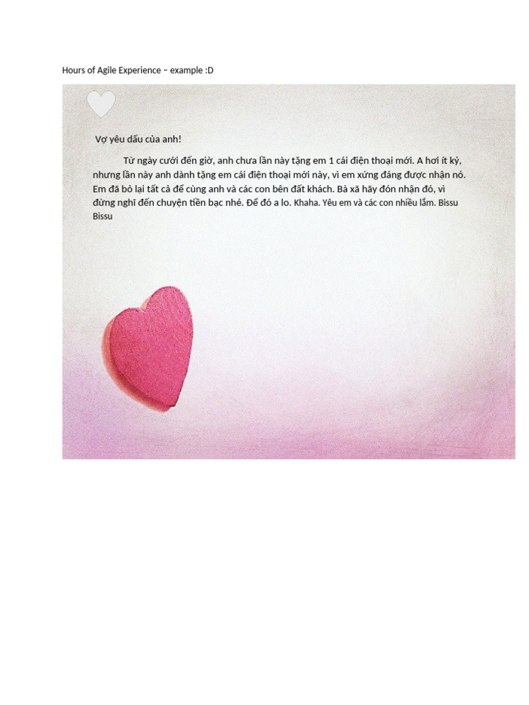 Hours of Agile Experience | PDF