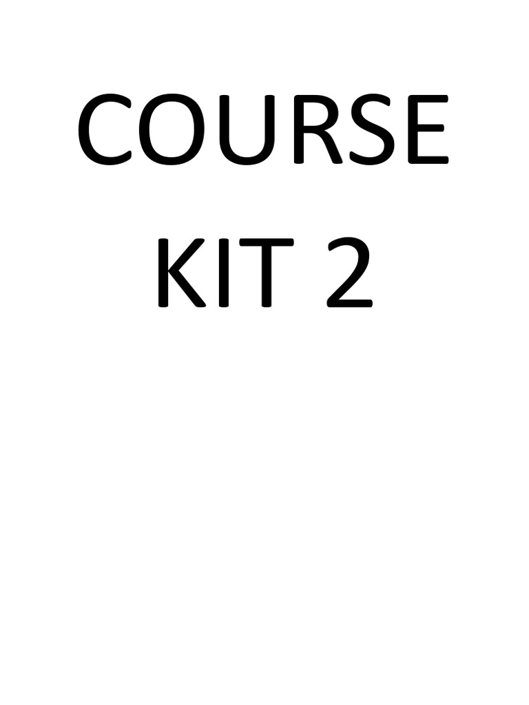 Course Kits - Answer Key | PDF