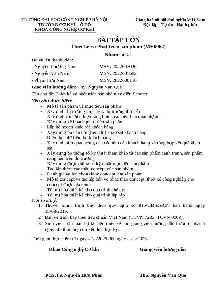 Mau Phieu Giao BTL TK&PTSP N1 | PDF