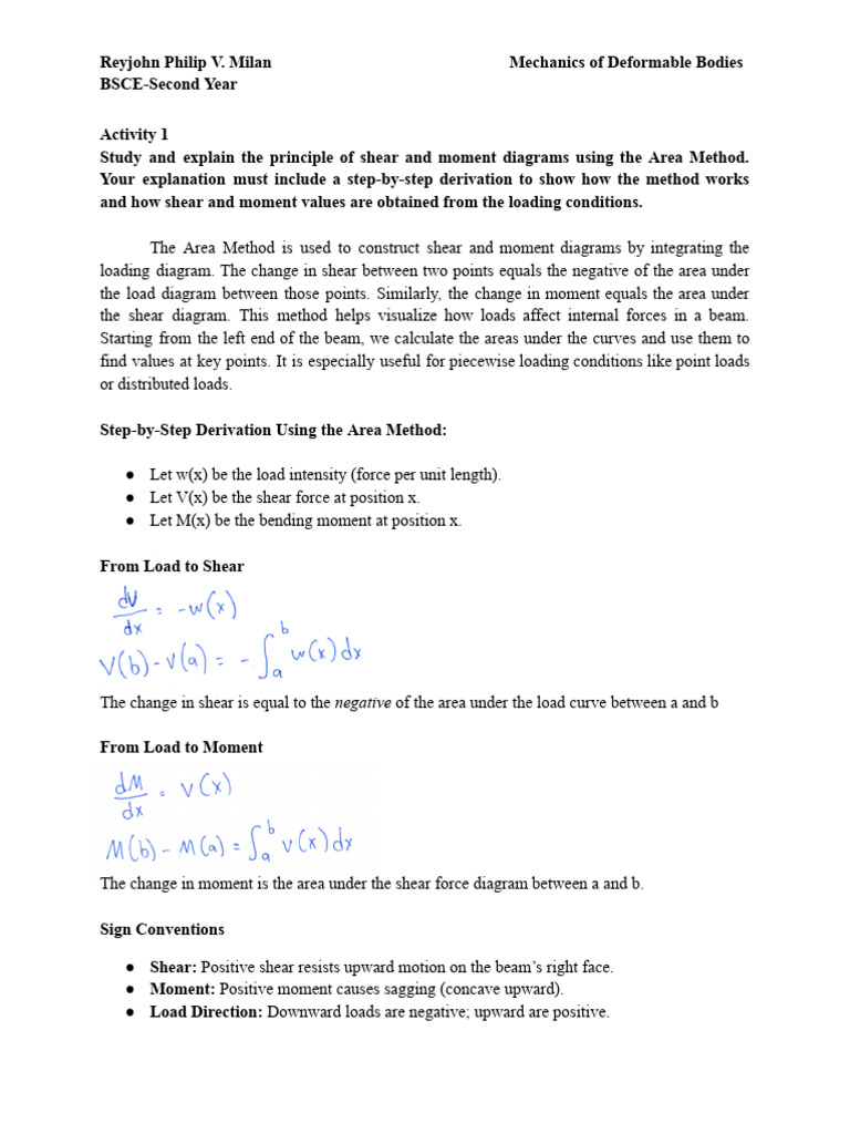 Shear and Moment Diagrams with Triangular Load | PDF | Beam (Structure ...