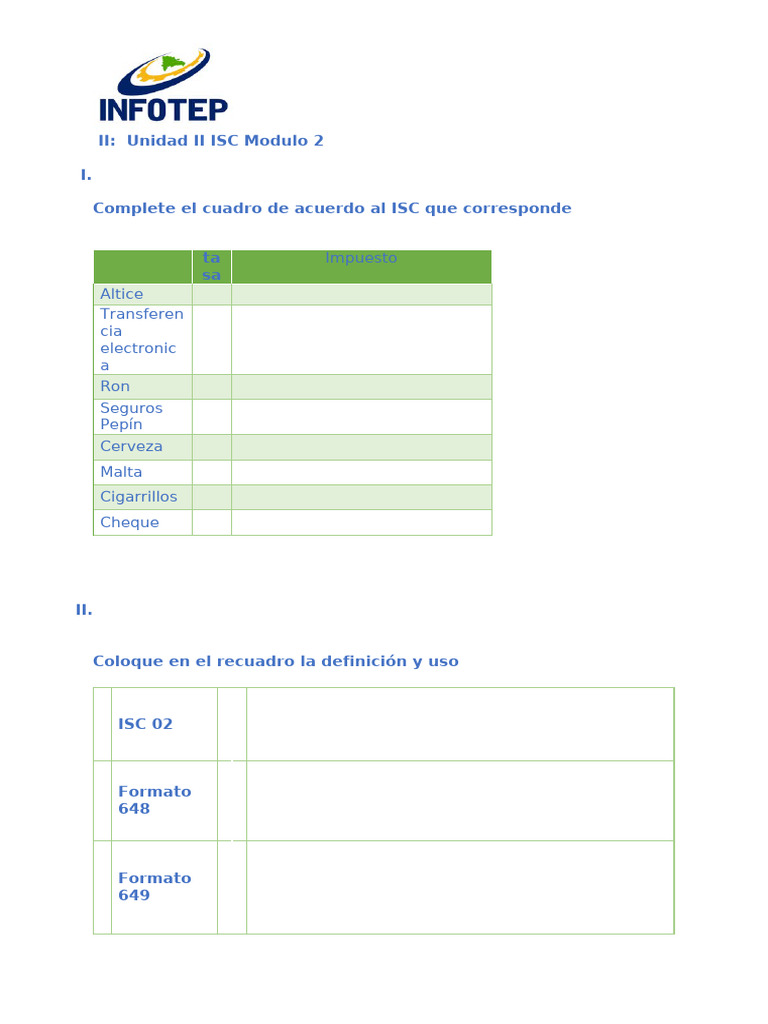 Actividad 1 Modulo 2 ISC Parte Practica | PDF