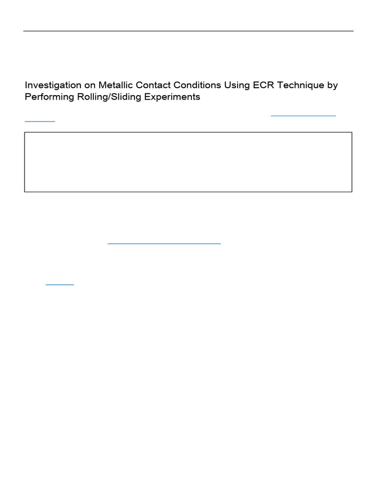 2019 ECR Technique During Twin Disc Rolling Sliding Experiments | PDF ...