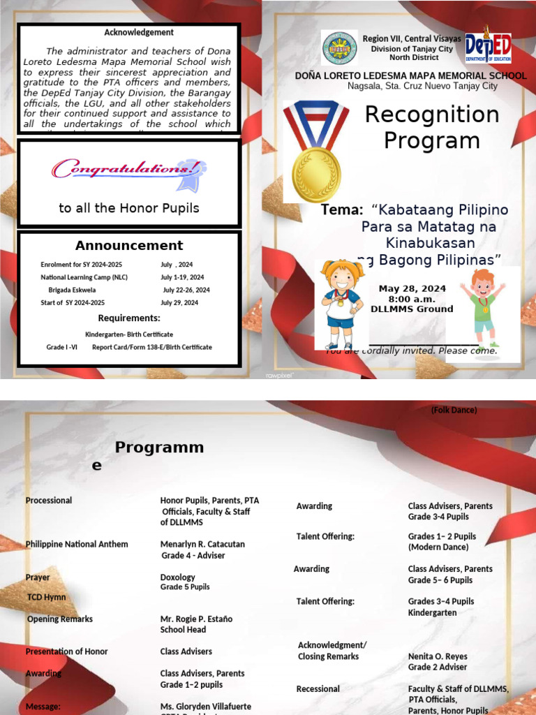 Recog Program DLLMMS 2024.docx FINAL | PDF