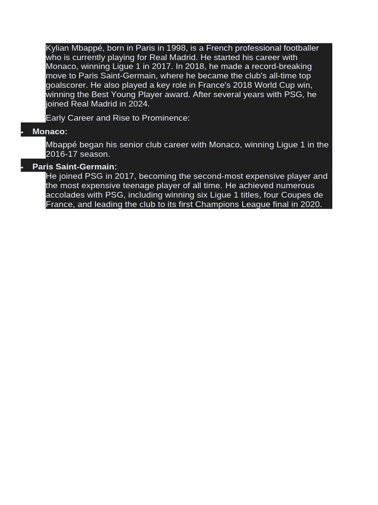 Kylian Mbappé | PDF